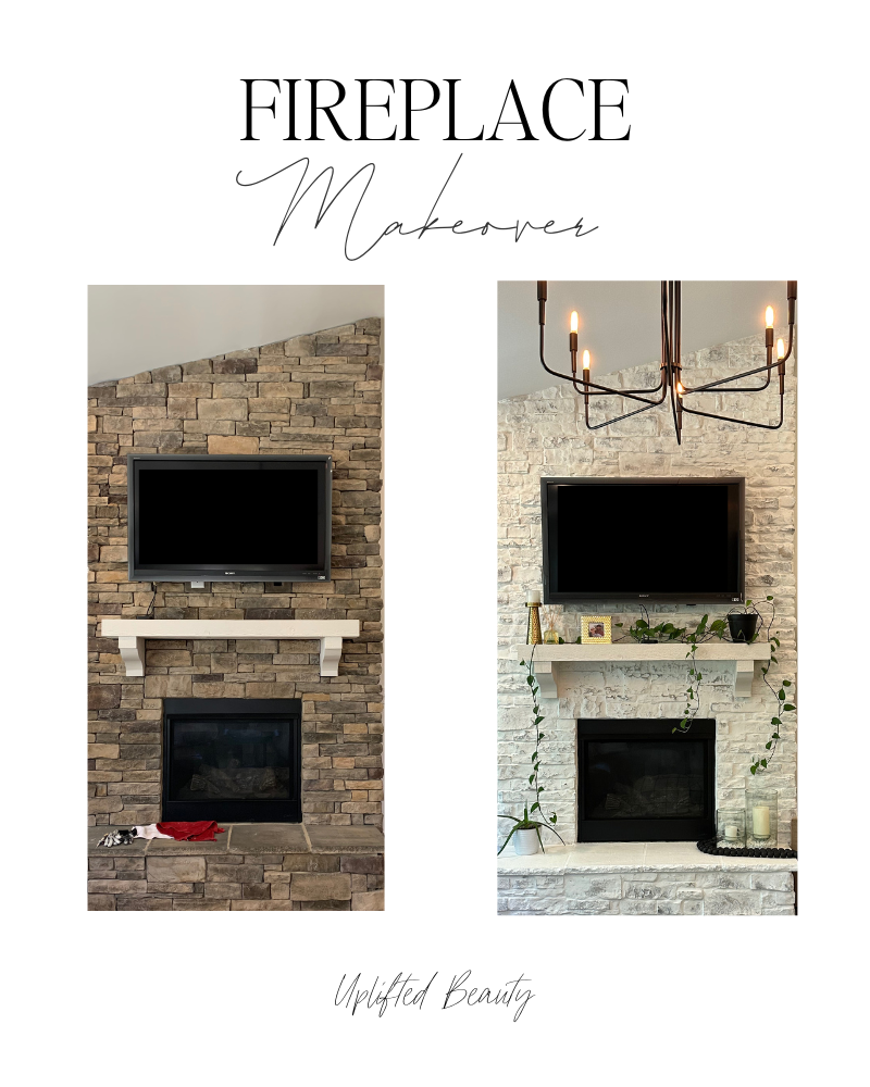 Fireplace Makeover - Uplifted Beauty